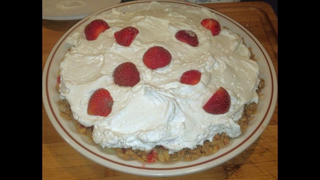 How to Make No-Bake Strawberry Pie with Granola Crust (Gluten Free ...