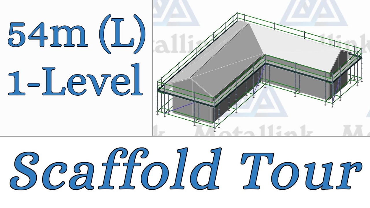 Tour of 54m L-Shaped Scaffolding House Pack - YouTube