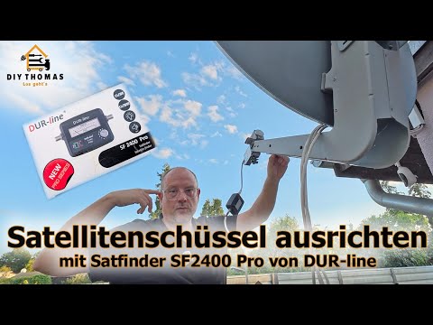 Satellitenschüssel ausrichten mit Satfinder DUR-line SF2400 Pro