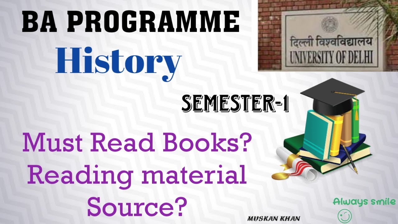 Books for history? what to read? Semester 1 |History|Ba Program #du # ...
