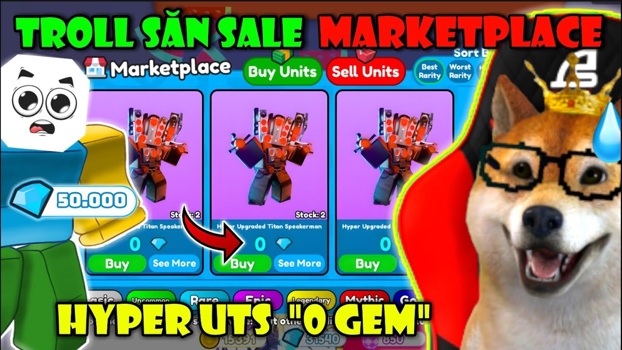 Mình Đã Dùng HYPER UTS Đi Sell 0 Gem Troll Sever MARKETPLACE Trong TTD ...