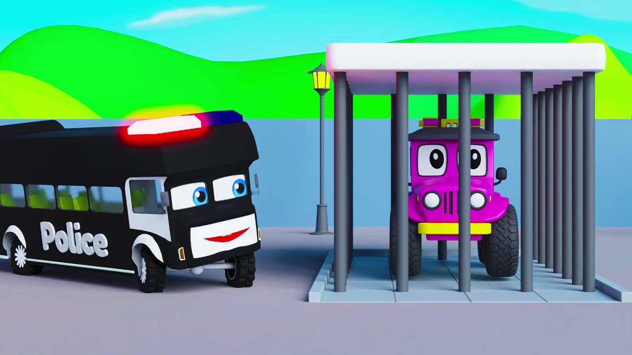 New Wheels On The Bus | Police Bus Version | Nursery Rhyme | Pilli Go ...