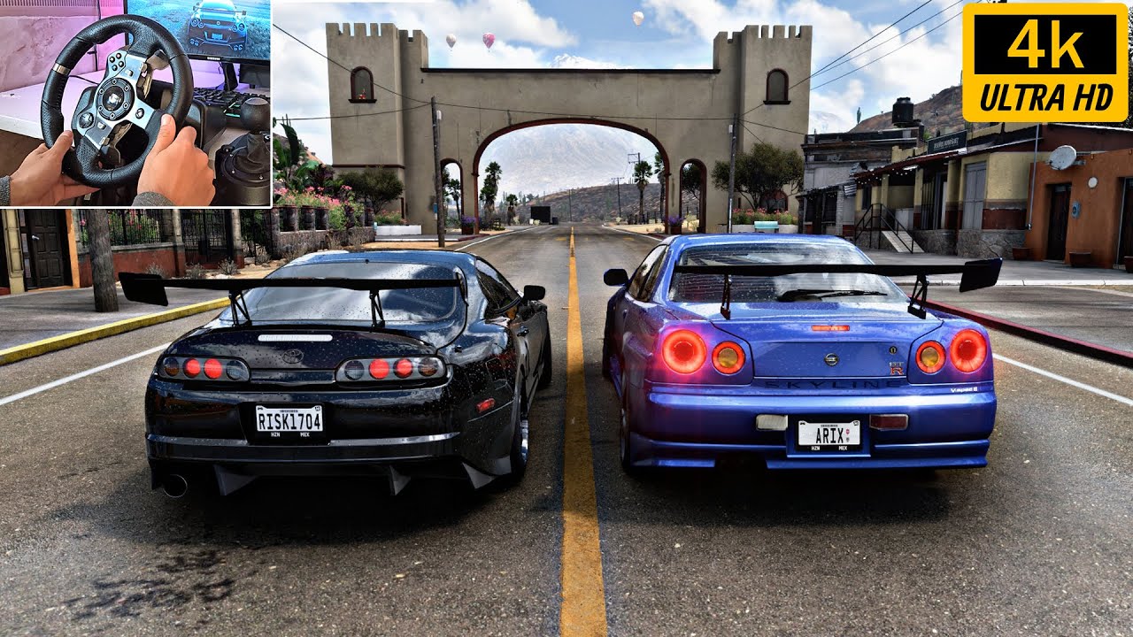 Toyota Supra MK4 1998 & Nissan GTR ( Sreering wheel + Shifter ) | Forza ...