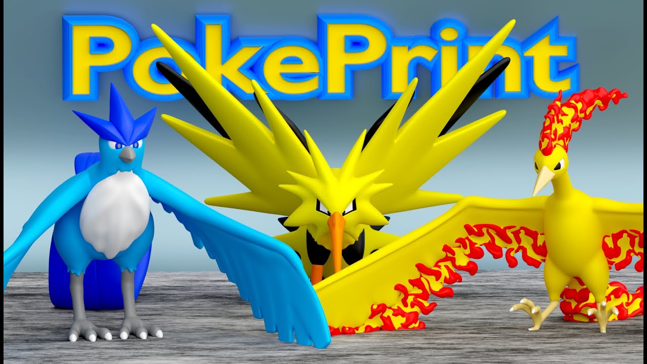 Cool Pokemon 3D Prints Timelapse 144-146 Multicolor - YouTube