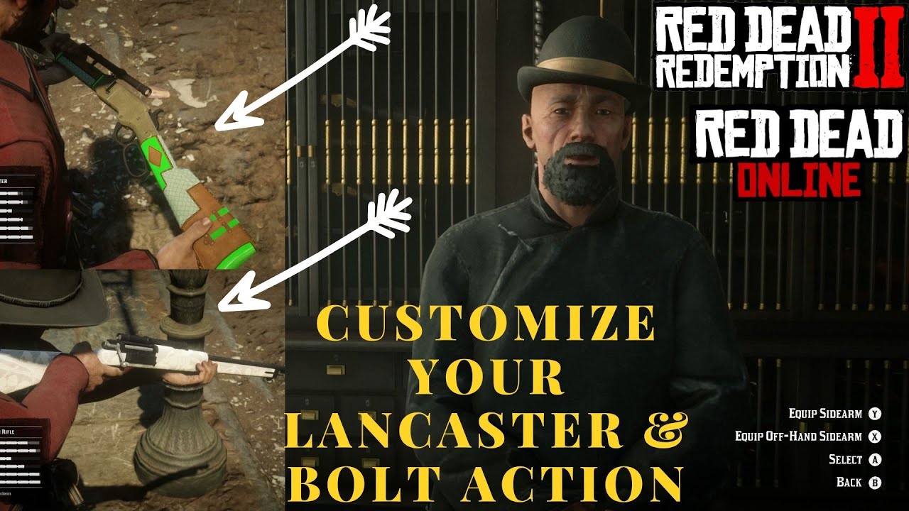 Customize your Bolt Action & Lancaster Repeater Red Dead Online(Red ...