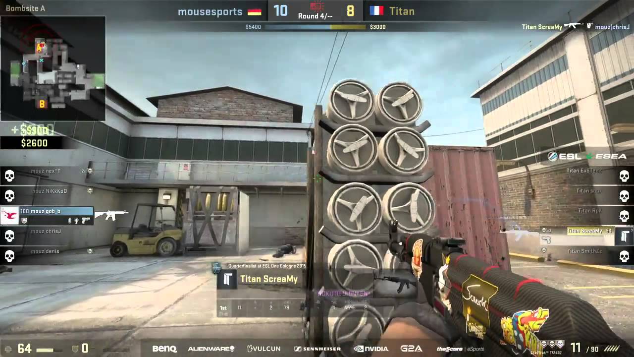 ScreaM CRAZY 1 Taps VS Mouz CS:GO - YouTube