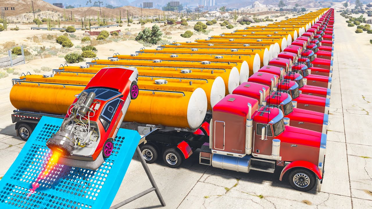 GTA 5 Fast and Furious 9 Rocket Car - CAN A JUMP ON 100+ VEHICLE? - YouTube