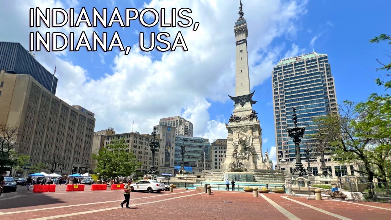 Indiana Walking Tour, USA: Downtown Indianapolis - 4K - YouTube