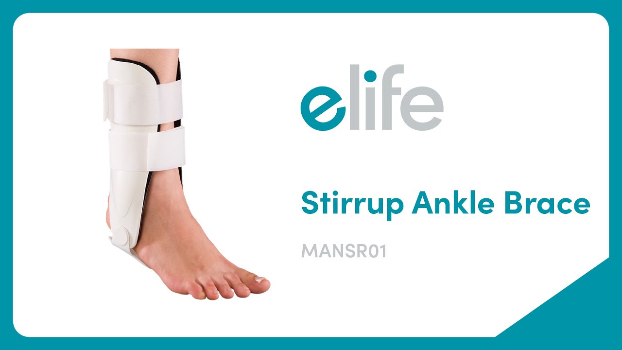 How To Wear elife® Stirrup Ankle Brace (MANSR01) - YouTube