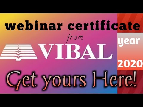 HOW TO DOWNLOAD VIBAL CERTIFICATE - YouTube