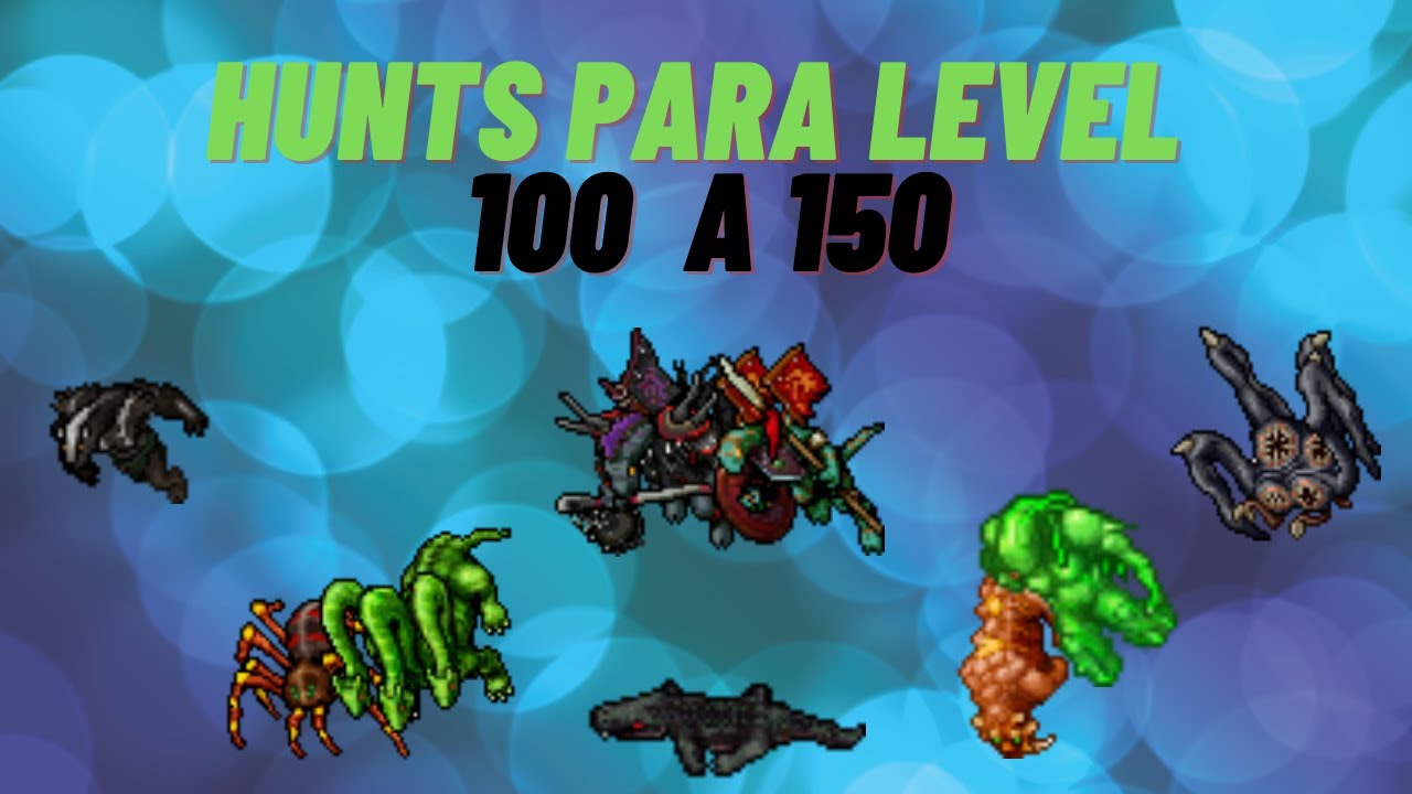 Hunts de level 100 a 150 para qualquer vocação - YouTube