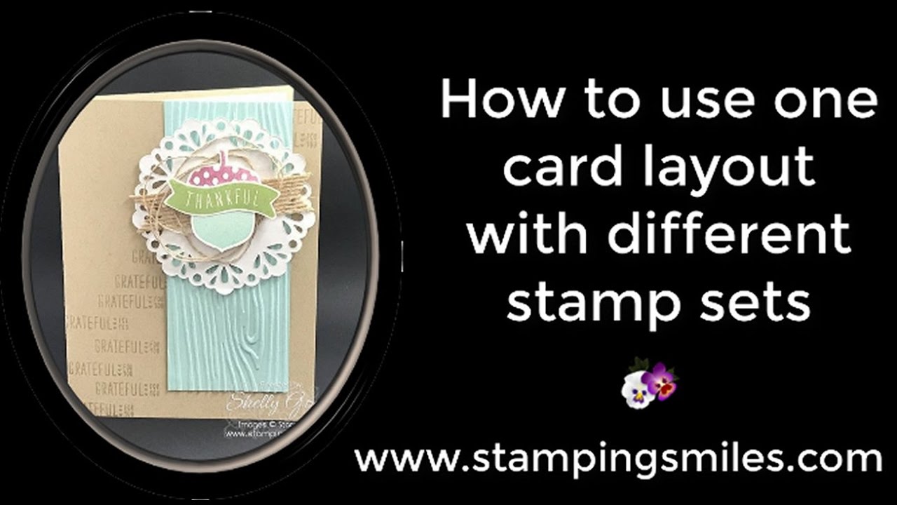 How to use one card layout with different stamp sets - YouTube