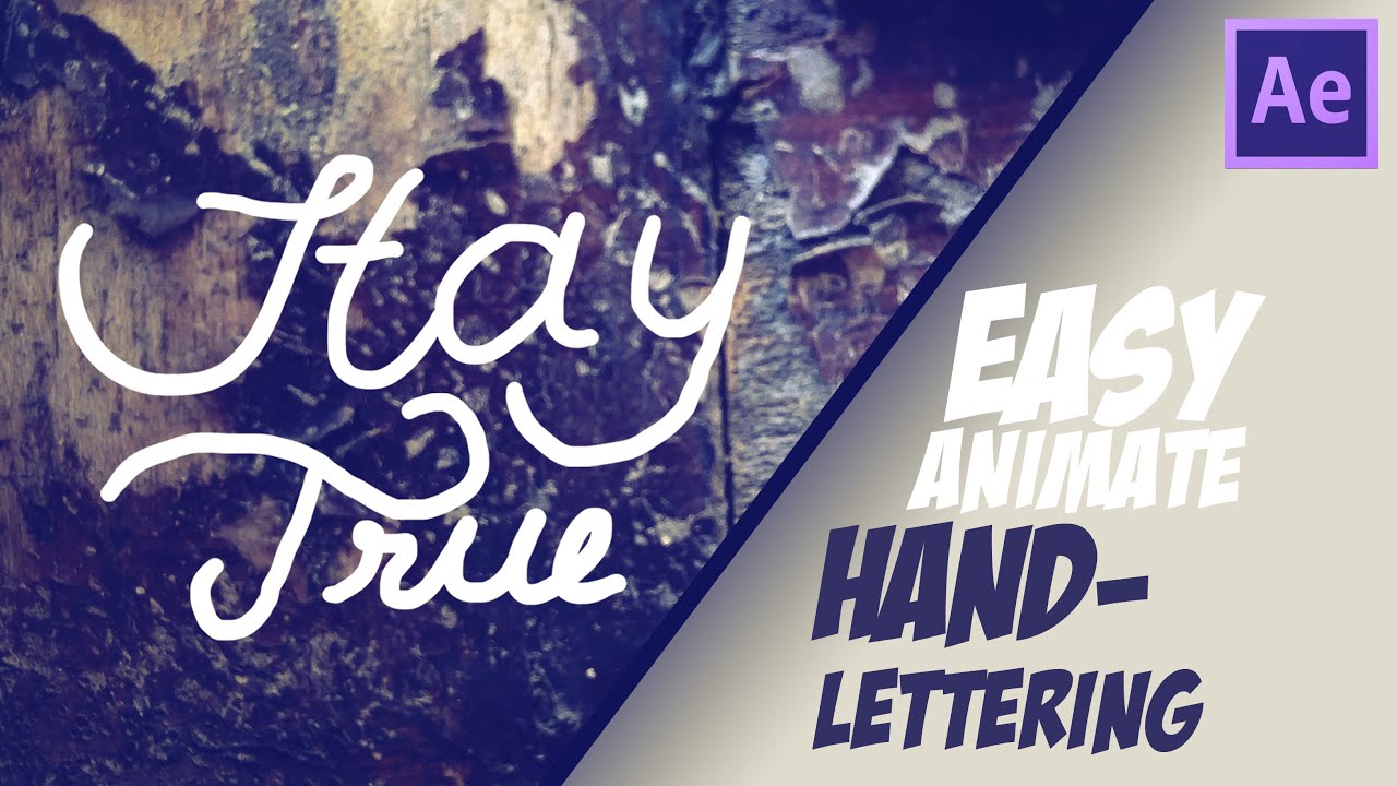 How to Animate Hand Lettering | Adobe After Effect | Tutorial - YouTube