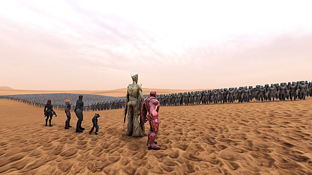 Marvel Army VS 100000 Chitauri | Ultimate Epic Battle Simulator #epicbattlesimulator2 - YouTube