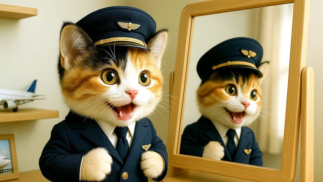 Cute Kitten’s First Flight as a Pilot ️☁️ | The Cutest Cat Video of All ...