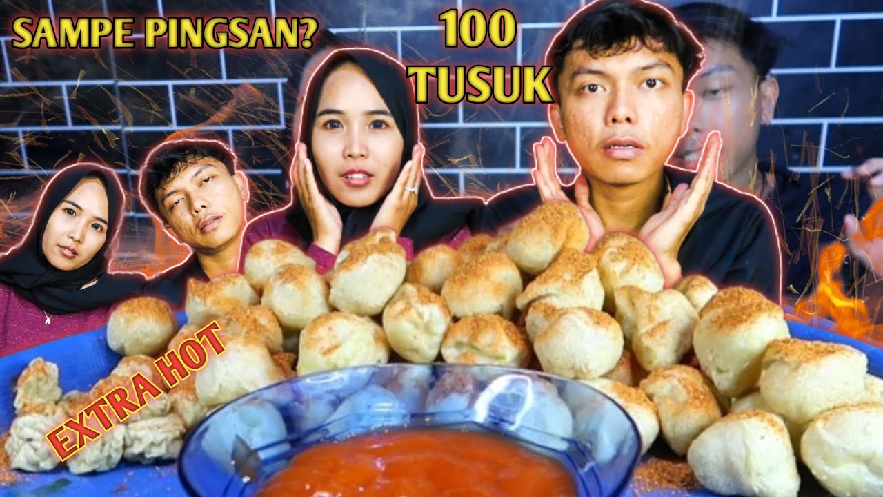 Mukbang 100 Tahu Bulat extra pedas | Sampe pingsan? #mukbang - YouTube