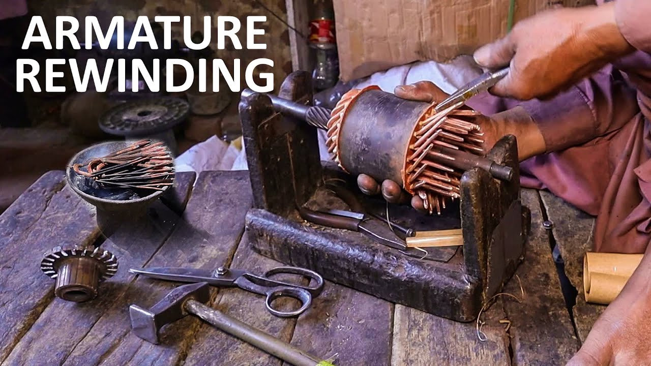 How To Rewind A Self-starter Motor Armature! - YouTube