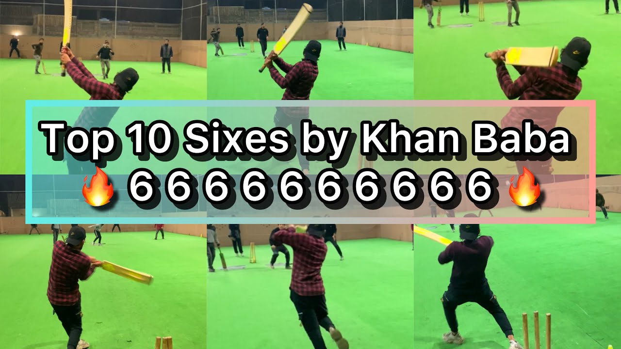 Top 10 indoor cricket Sixes By Khan Baba |Learn How To Hit Straight Six ...