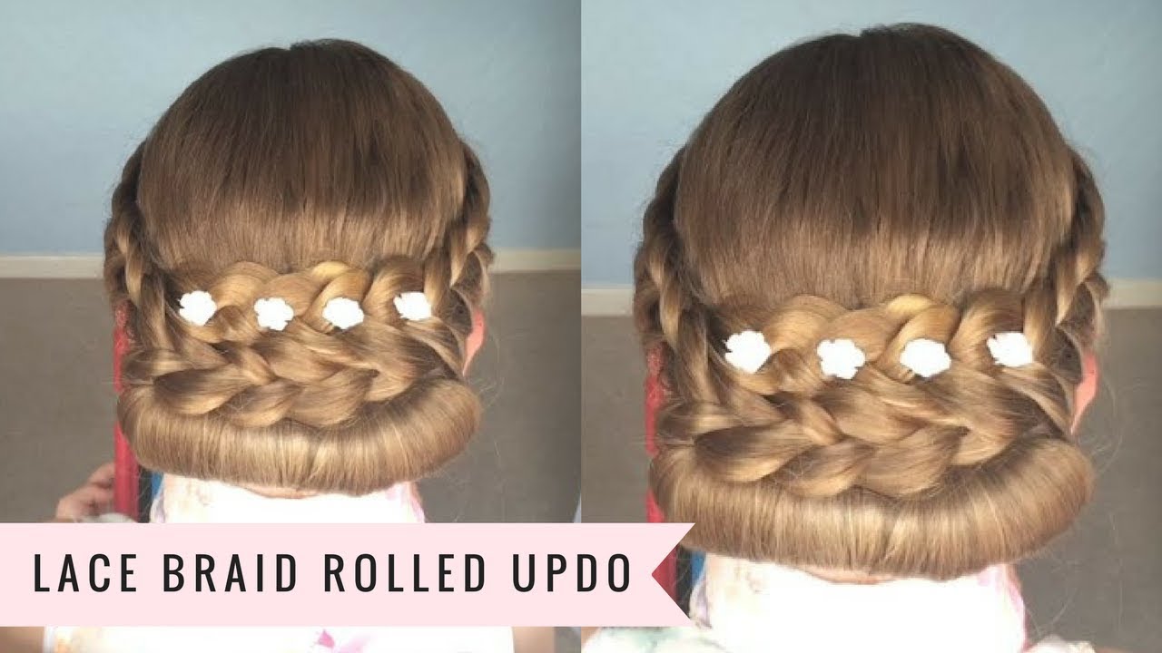 Lace Braid Rolled Updo by SweetHearts Hair - YouTube