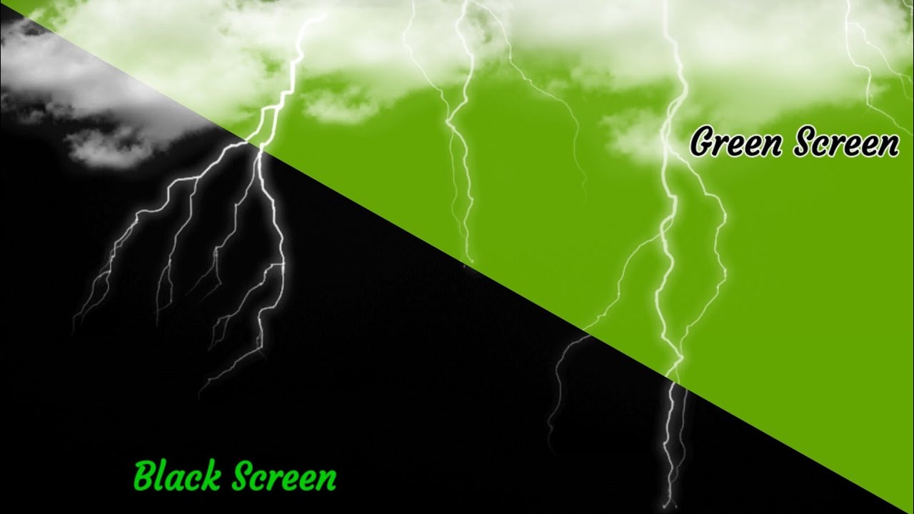 Green Screen, Black Screen | lightning Green Screen | Thunder Green ...