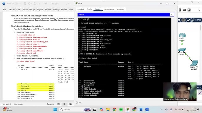 Konfigurasi Vlan Di Cisco Packet Tracer Youtube