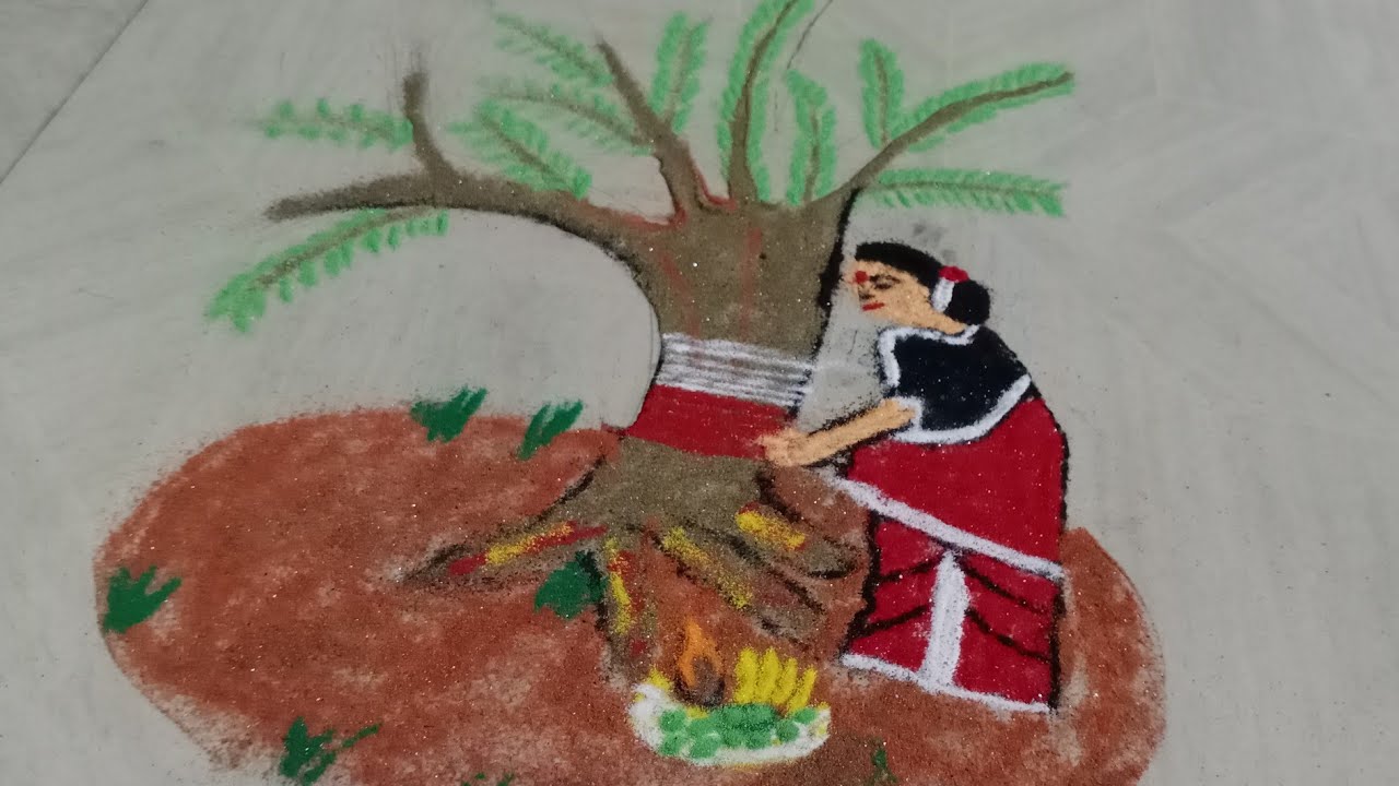 Amla navami special rangoli. ଅଅଁଳା ନବମୀ ମୁରୁଜ। - YouTube