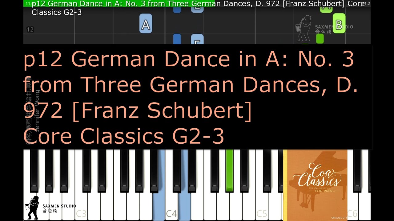 Core Classics Grade 2-3 p12 German Dance in A No 3 from Three German ...