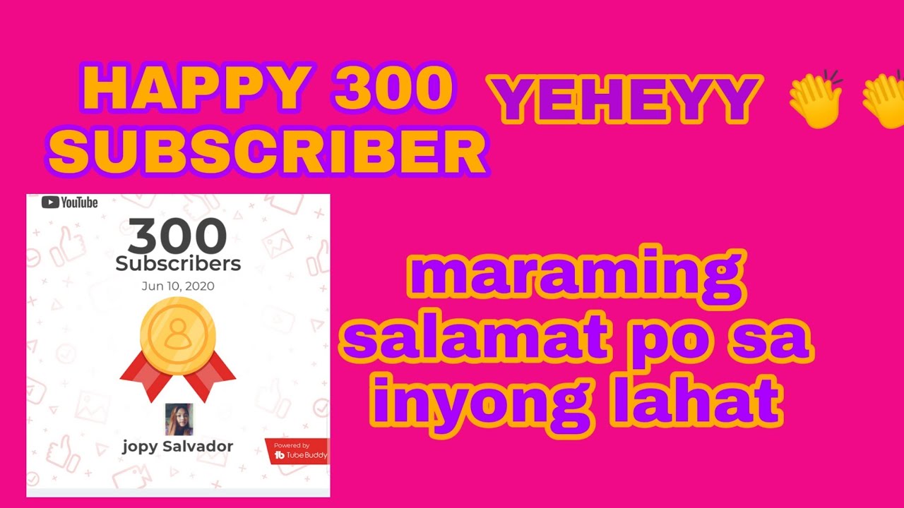 HAPPY 300 SUBSCRIBER - YouTube