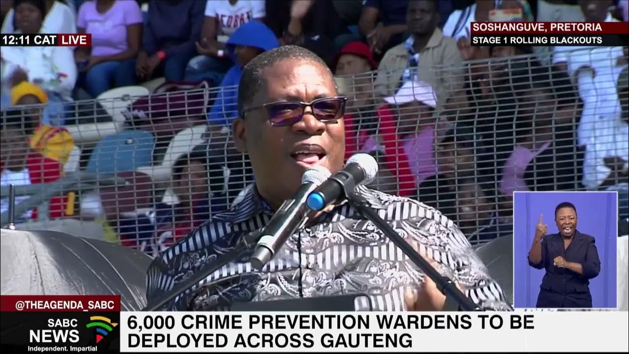 Gauteng Premier Panyaza Lesufi announces the provincial deployment of crime prevention warders ...