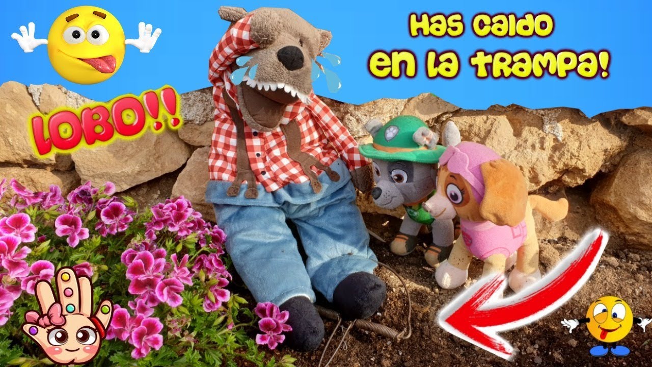 Paw Patrol ¡EL LOBO HA CAIDO EN LA TRAMPA! Vídeos de juguetes - YouTube