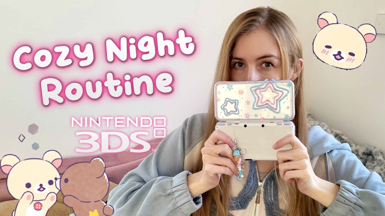 Cozy Night Vlog 🧸ྀི ˚🌸 ˖ 3DS, Gaming, Cooking & More~ - YouTube