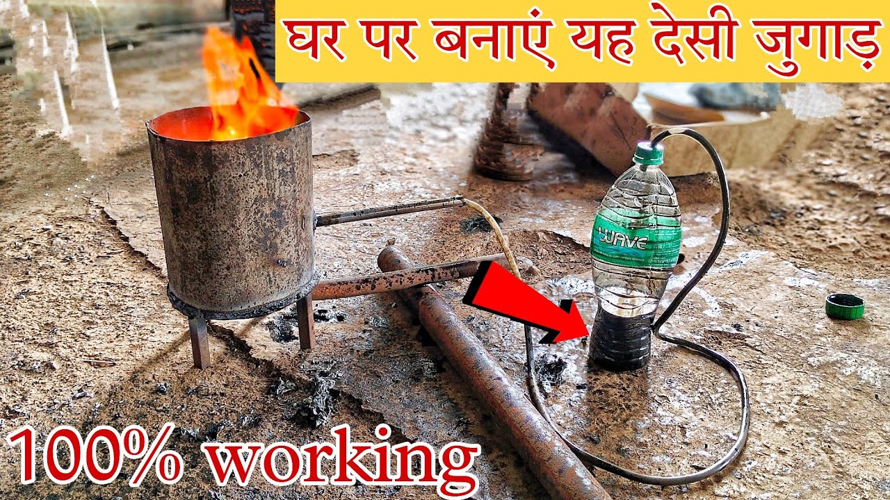 How to make waste oil burning stove - YouTube