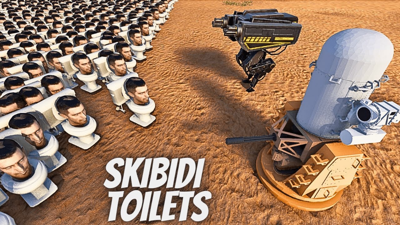 CIWS Phalanx,Space Marines,Tanks & Apache VS 1MILLION SKIBIDI TOILETS ...