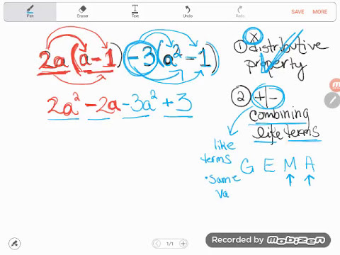 GED® Math: Simplifying Alg Expressions with Distribution (1.8, Adv ...