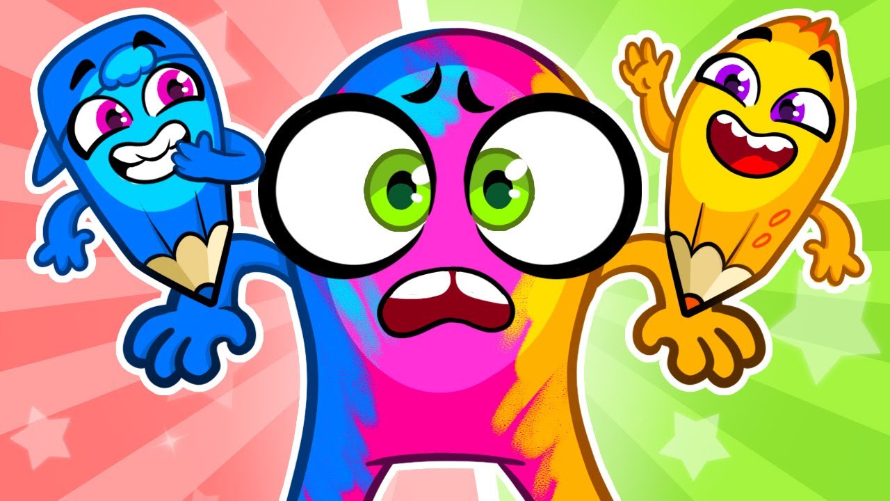 Learn Colors with Magic Pencils ️ | Pink vs Blue Song 💗💙 | Nursery ...