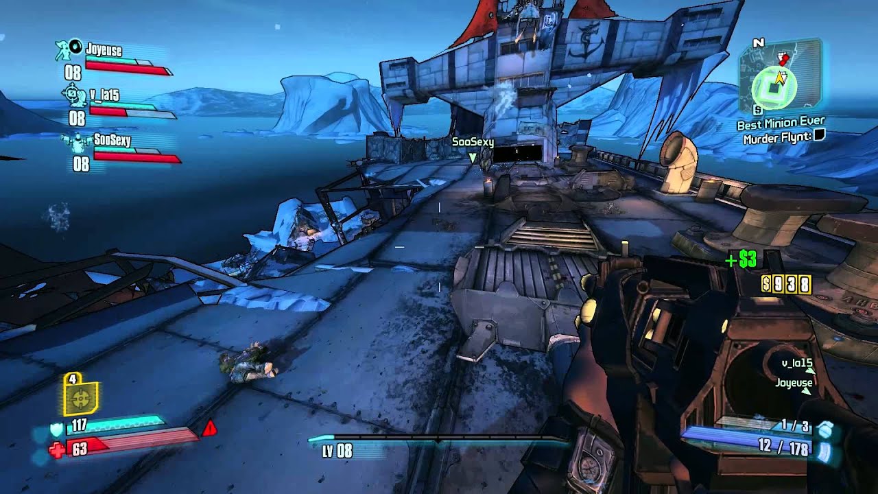 Borderlands 2 PC Captain Flynt Boss (You can jump off the ship) - YouTube