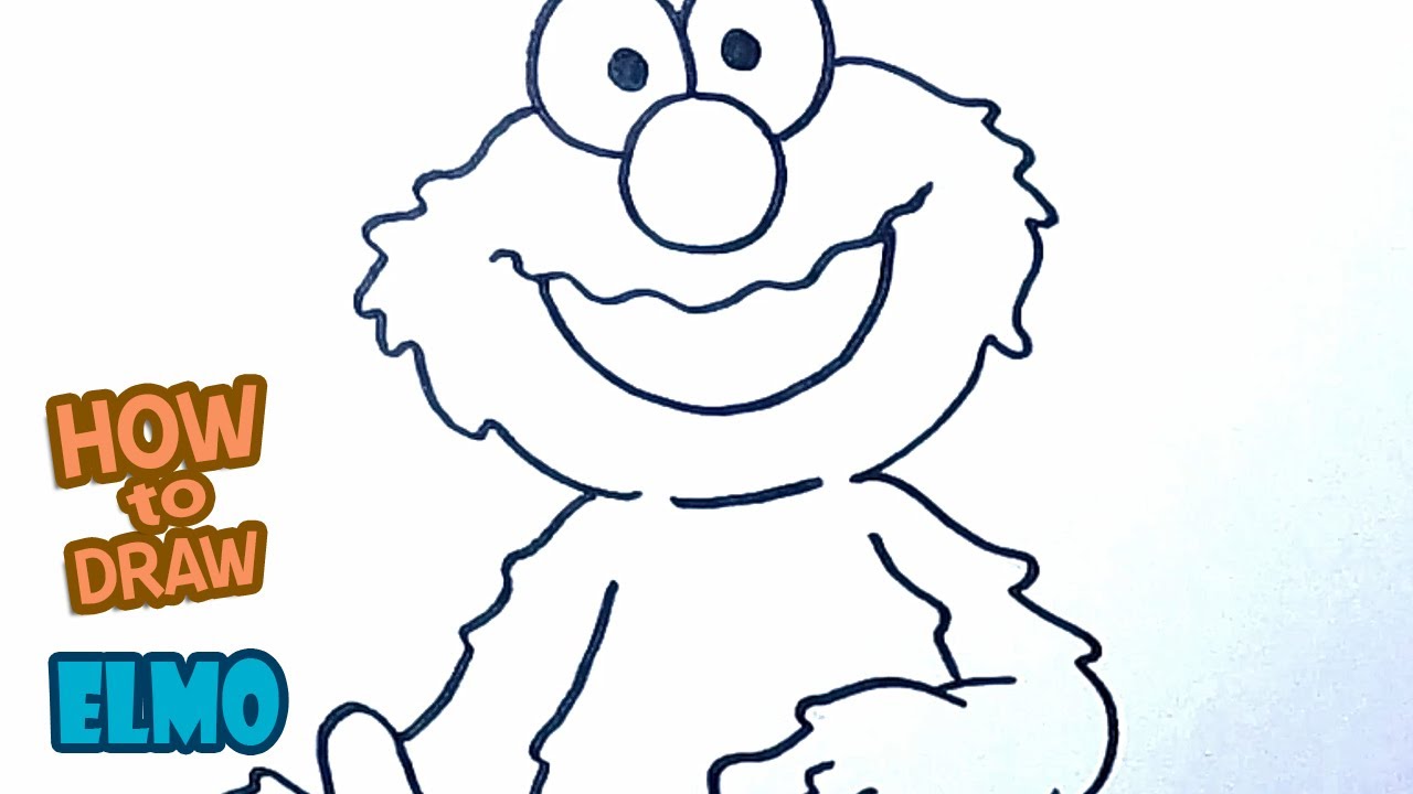 How to Draw Elmo | Drawing Sesame Street | Drawing Step by Step - YouTube
