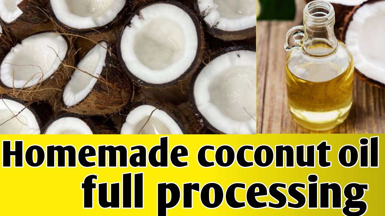 Coconut oil making traditional method\Harvesting\full processing - YouTube