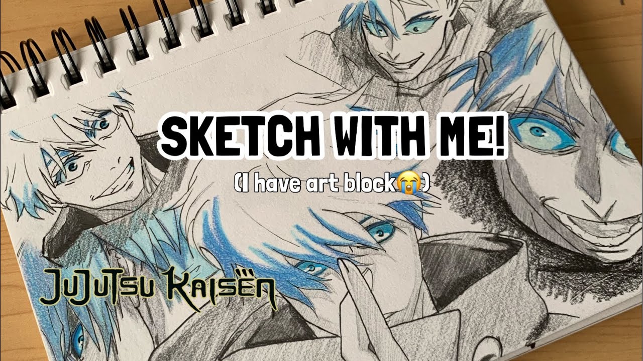 Sketchbook session!! | Drawing FERAL GOJO!! - YouTube