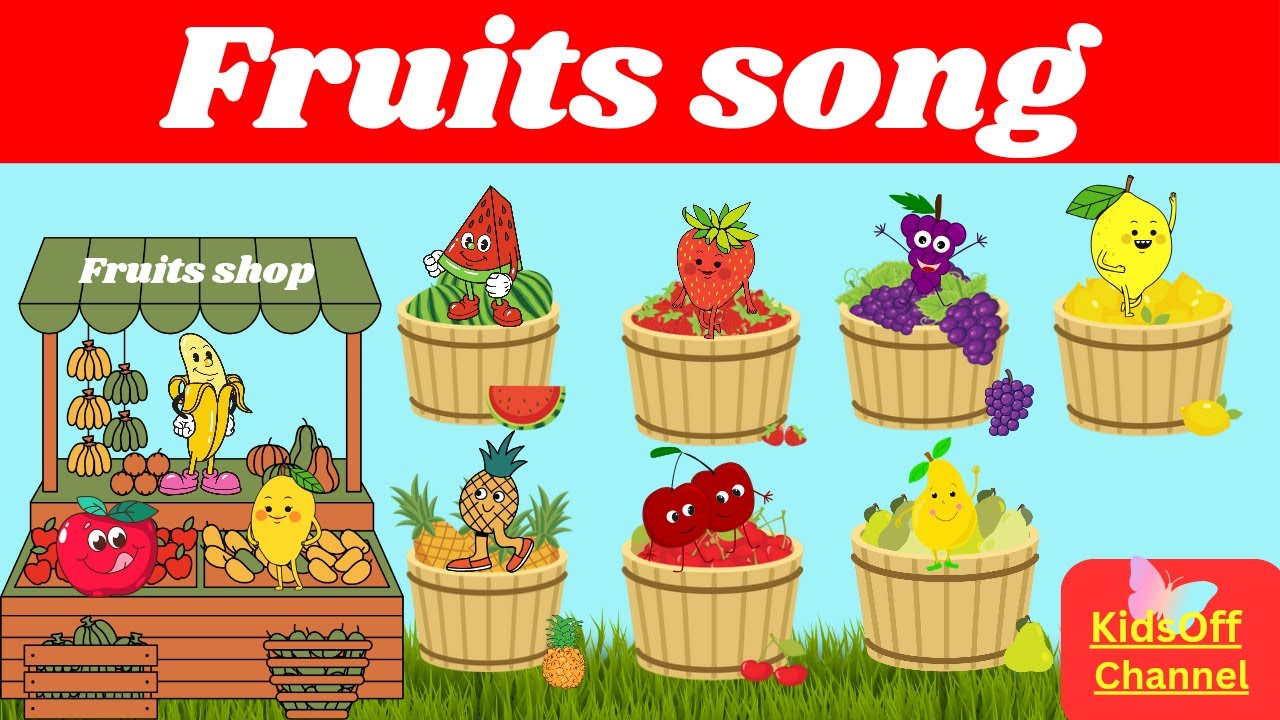 The Fruits Song l Learn Fruits Nursery Rhymes l @KidsOffzz - YouTube