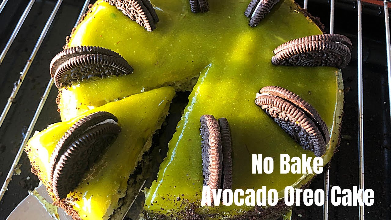 No Bake Avocado Oreo Cake | Avocado Frosting |Avocado Cake| Steamed ...