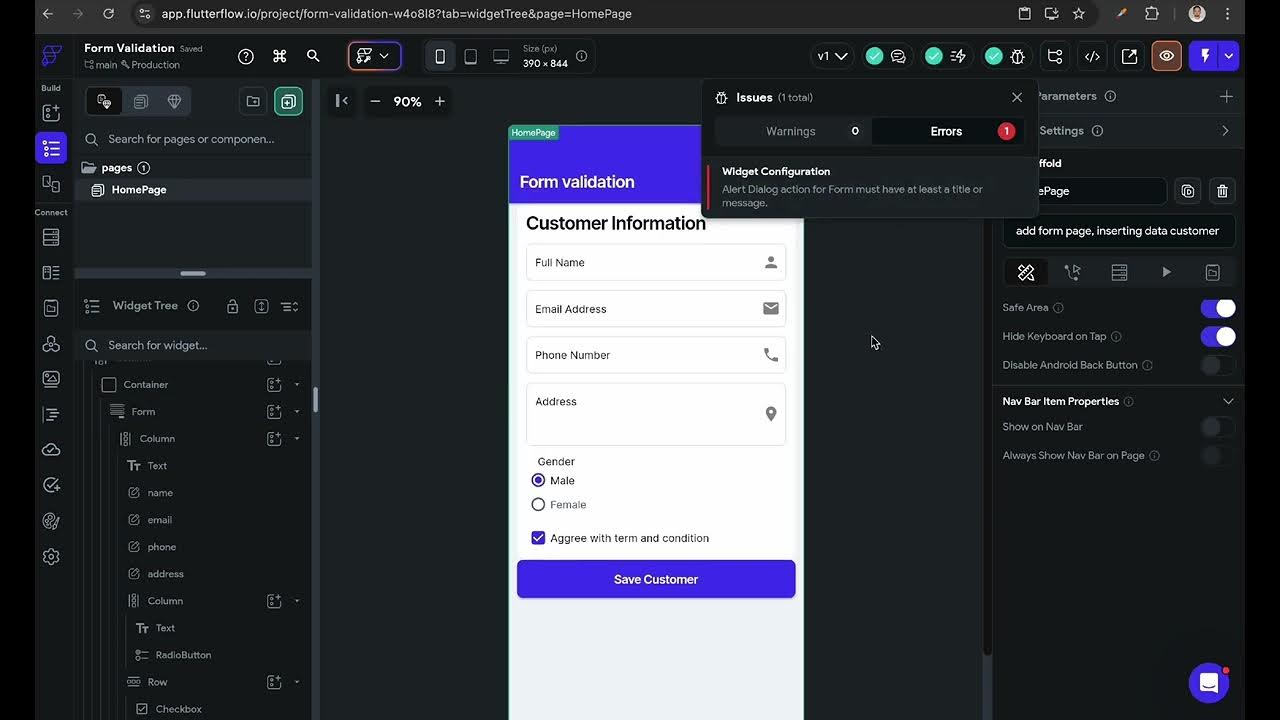 Form Validation Radio button - YouTube