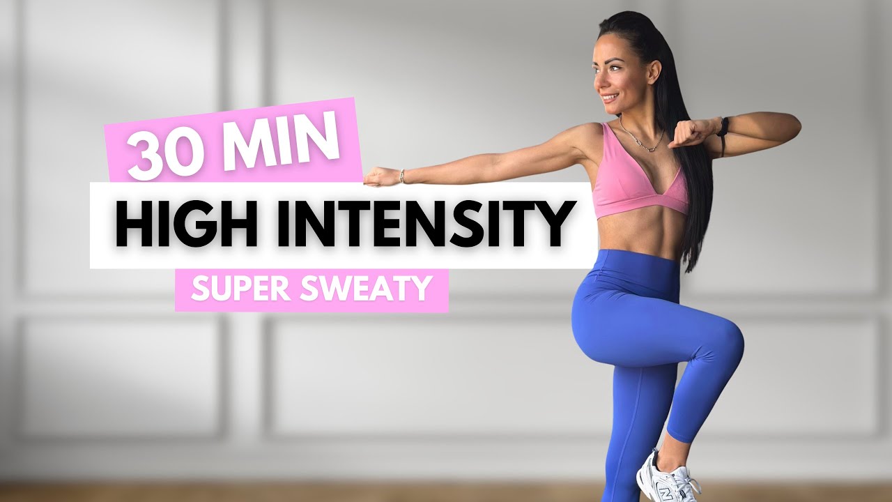 30 MIN KILLER HIIT Workout - No equipment, Full Body Cardio Home ...
