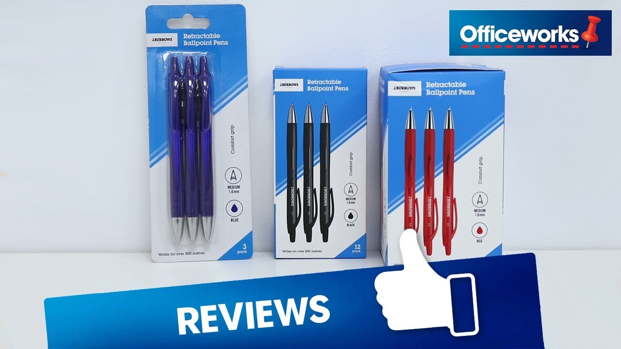 J.Burrows Retractable Ballpoint Pens Overview - YouTube