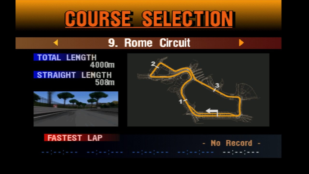 Gran Turismo 2 Japanese Arcade Mode Rome Circuit - YouTube