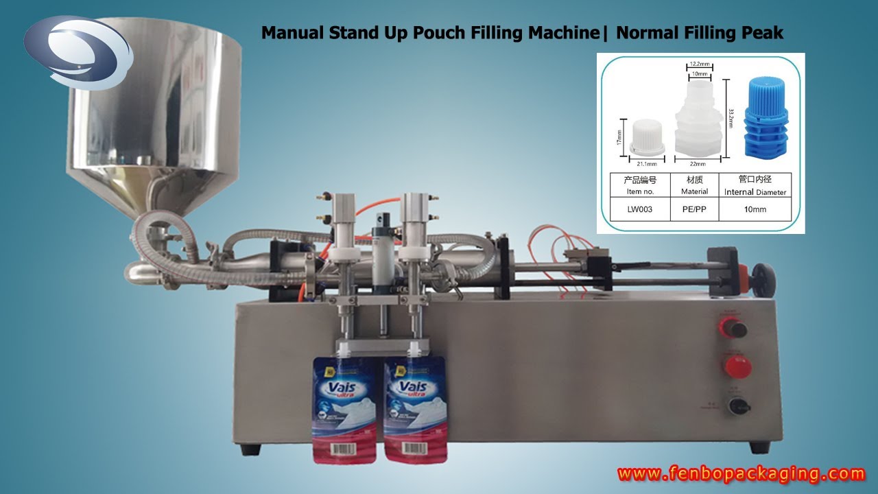 Manual Stand Up Pouch Filling Machine| Normal Filling Peak - YouTube