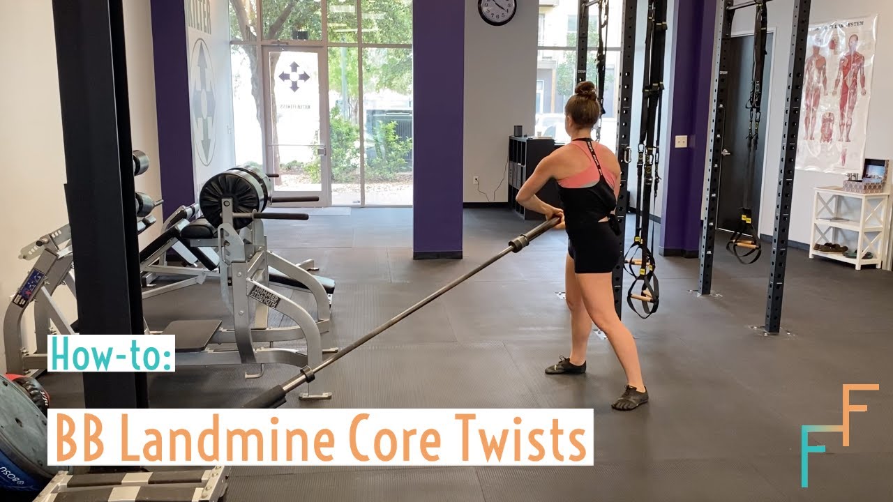 Barbell Landmine Core Twists - YouTube