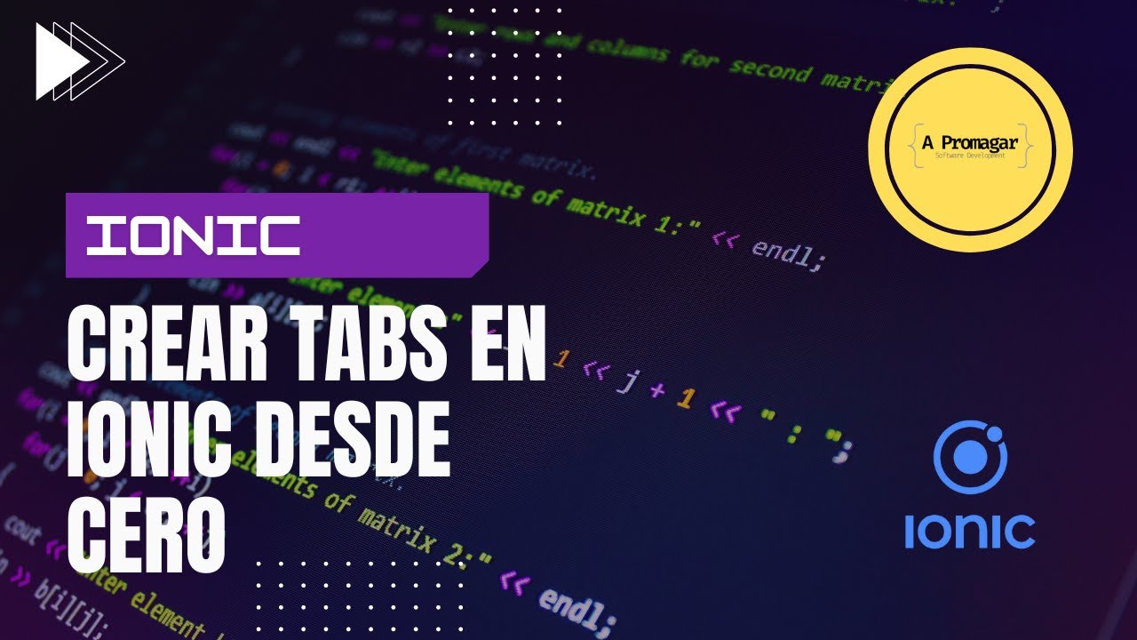 [PASO A PASO] Crear TABS en IONIC desde CERO, IONIC Tutorial - YouTube