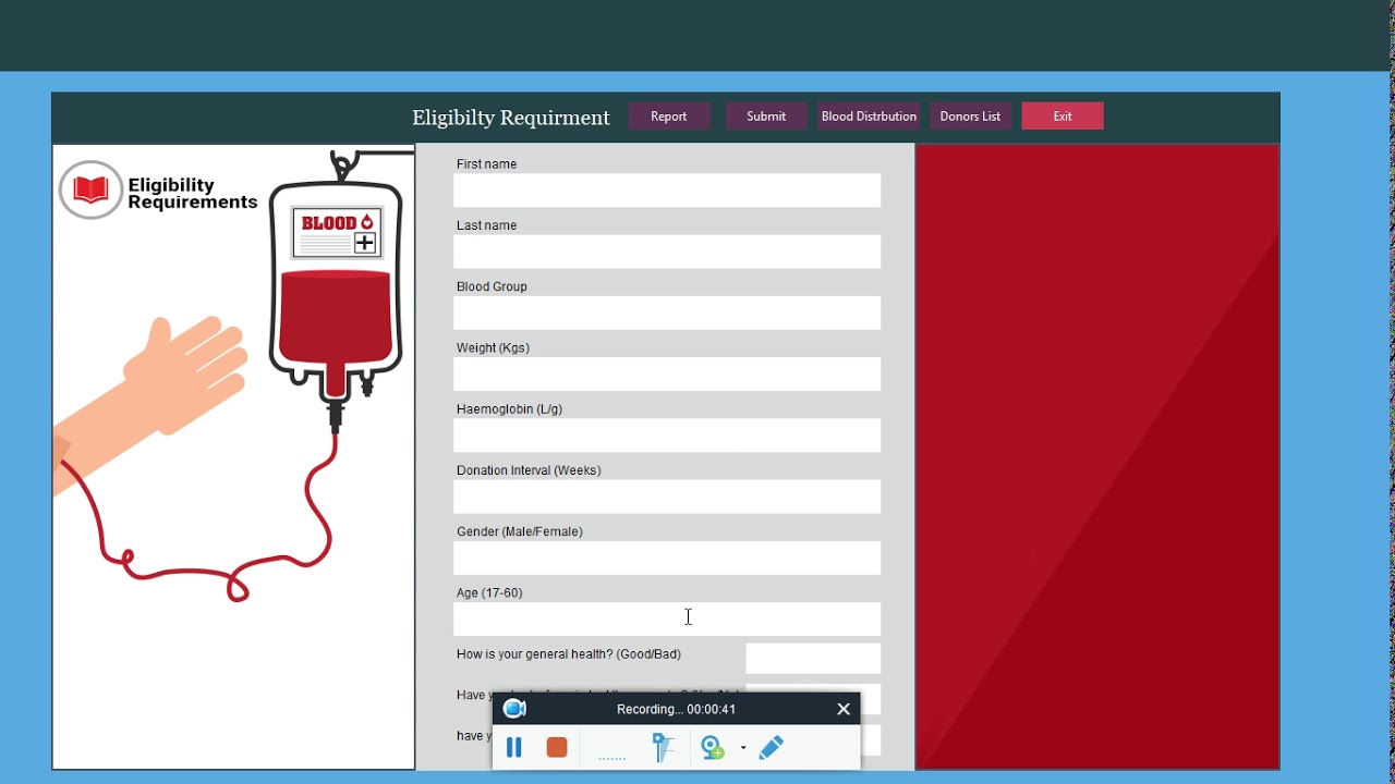 Blood Donation Application - Python - YouTube