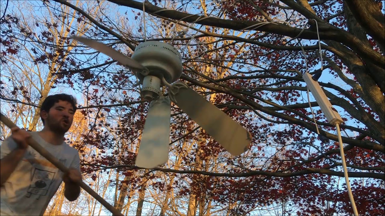 Hampton Bay Shitleton Littleton ceiling fan destruction #2 - YouTube